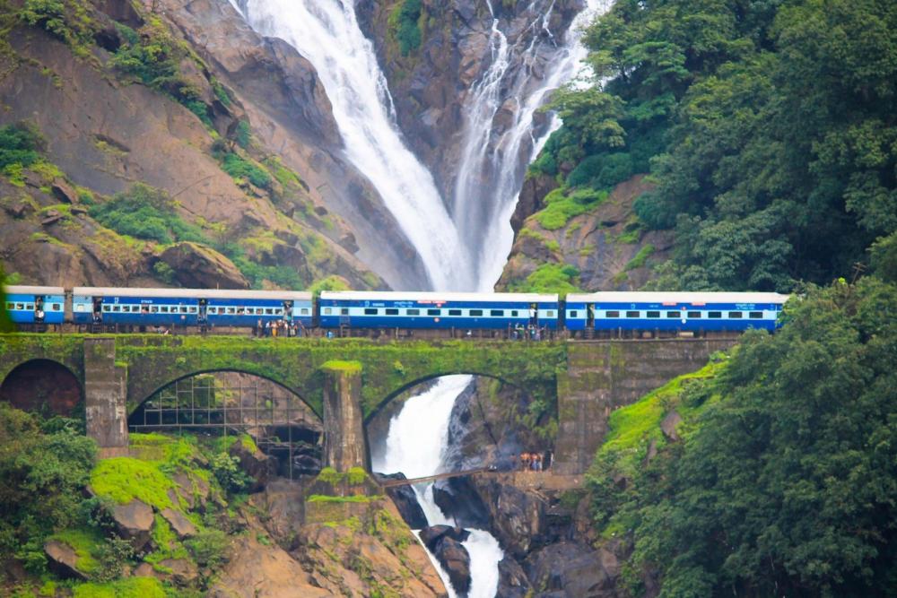 Dudhsagar Falls - River and water falls in Goa Jan 2025 | ExploreBees